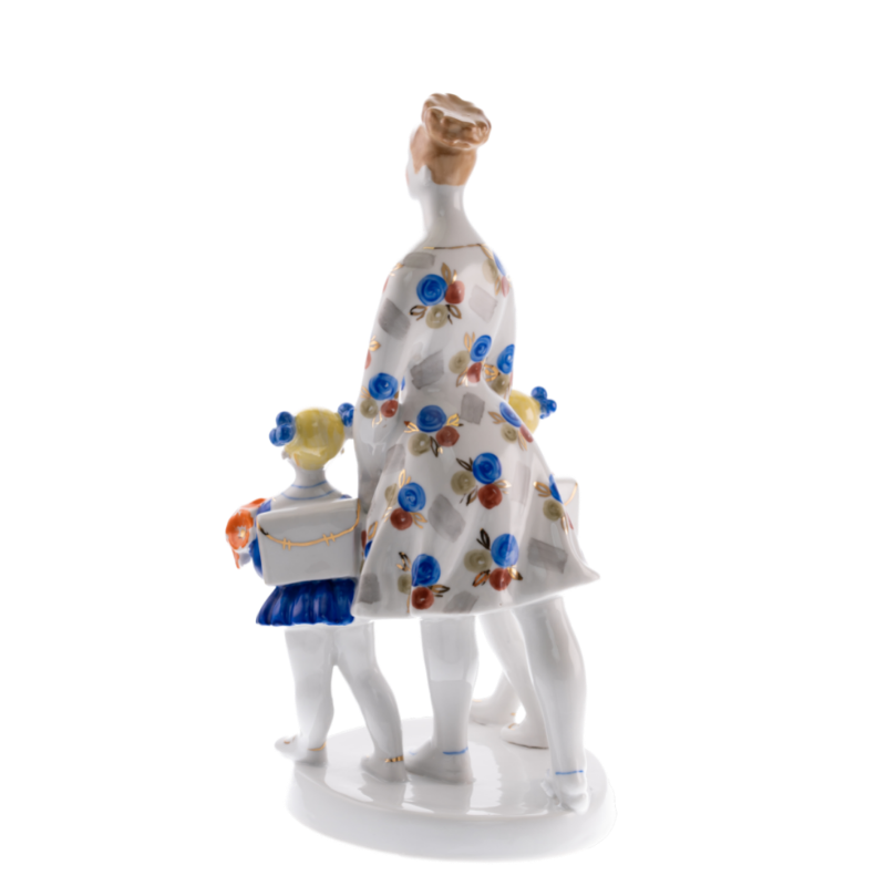 Porcelain statuette Mother and children | Order a figurine Mother and ...